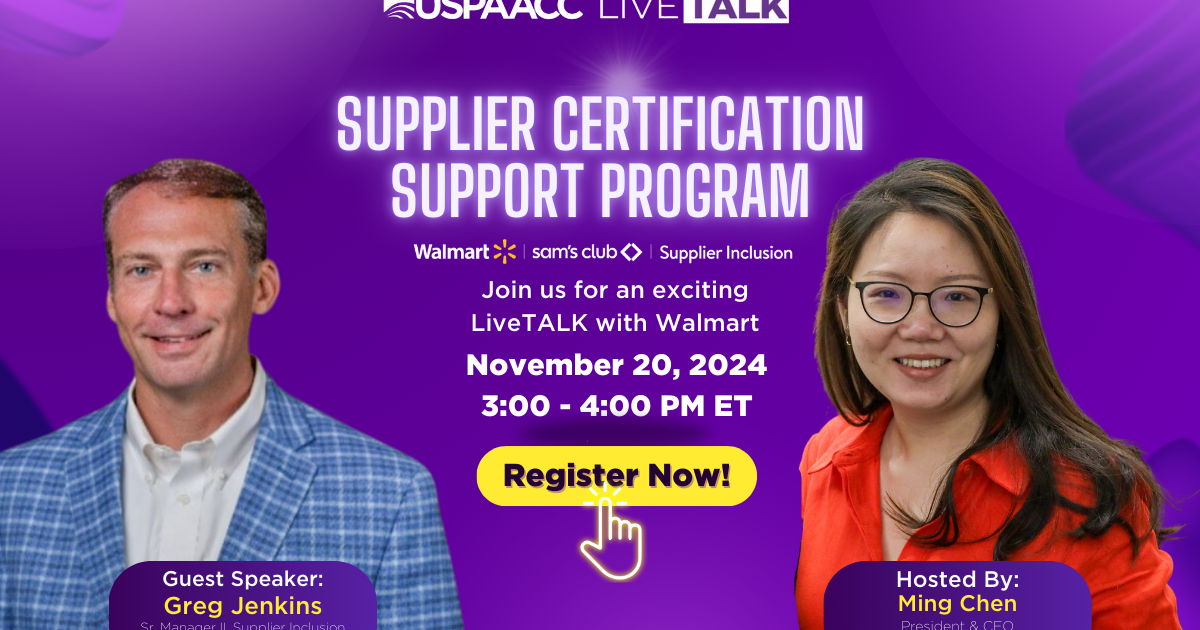 USPAACC | Supplier Certification Support Program with Walmart